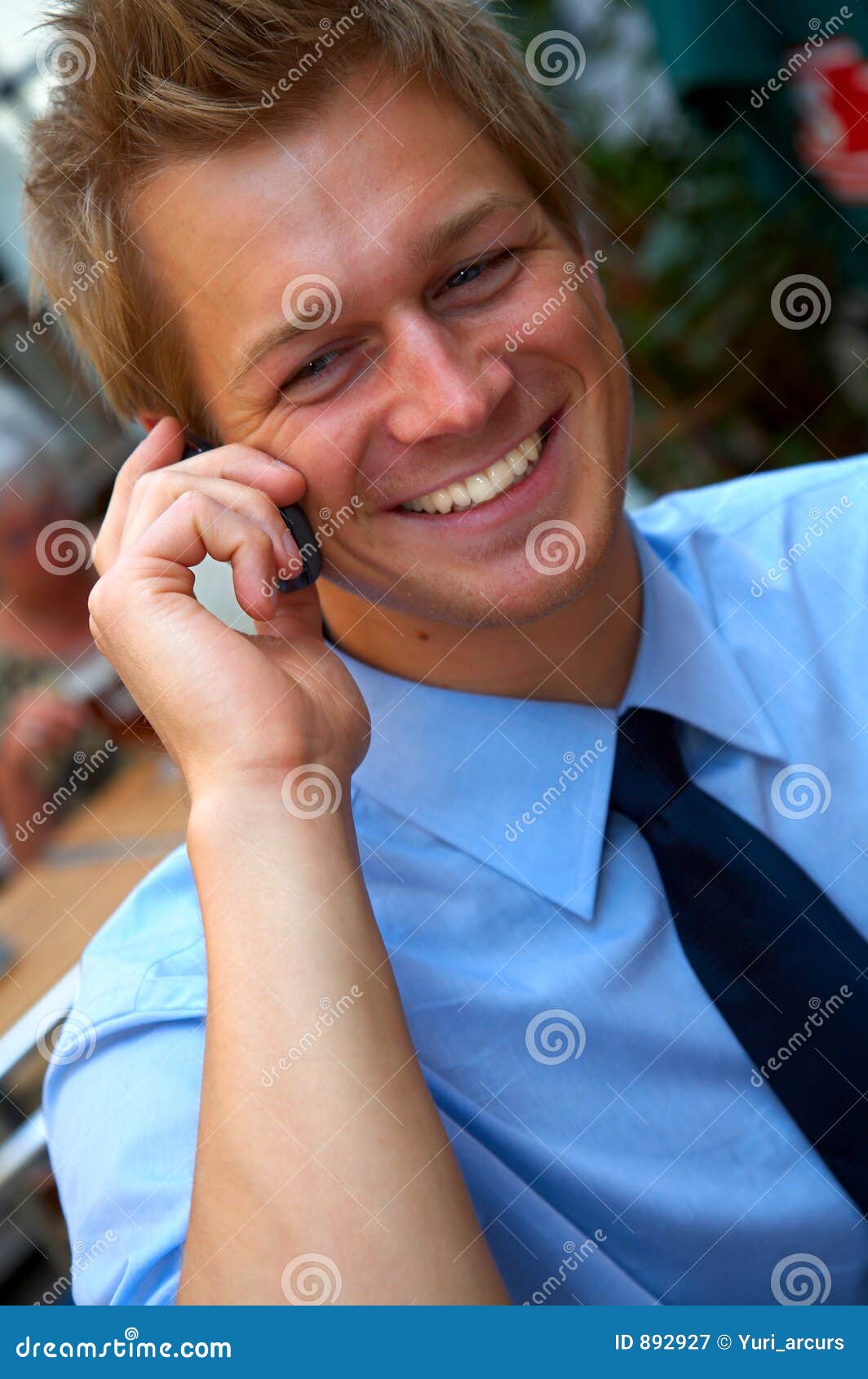 Businessman Making a Phone Call. Stock Image - Image of good, business ...