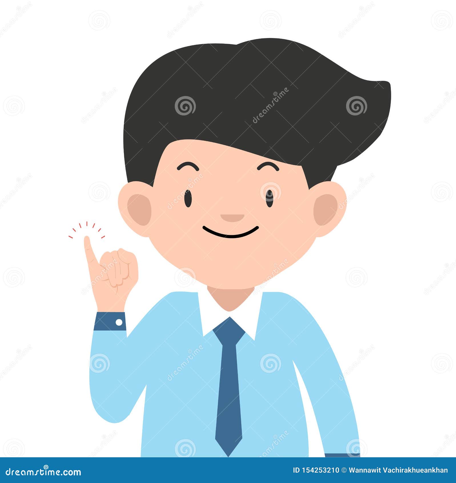 Businessman Making a Promise Stock Vector - Illustration of little ...