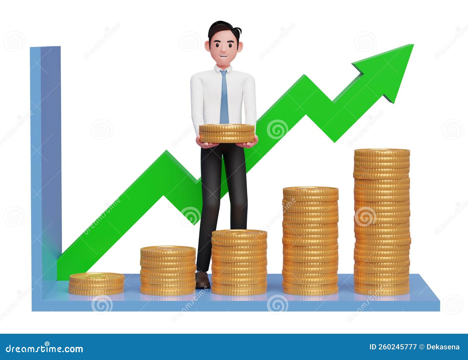Businessman Making Statistical Bar Chart with Pile of Gold Coins Stock ... Businessman Making Statistical Bar Chart with Pile of Gold Coins Stock ...