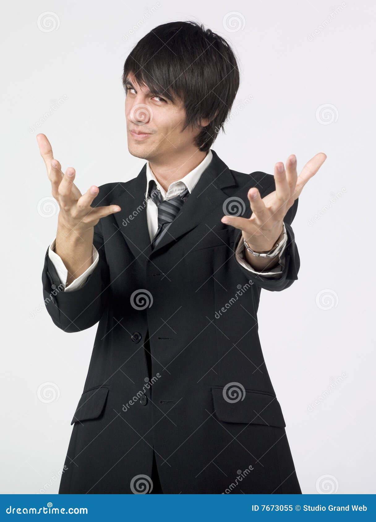 Businessman Making Welcome Gesture Stock Image - Image of friendly ...