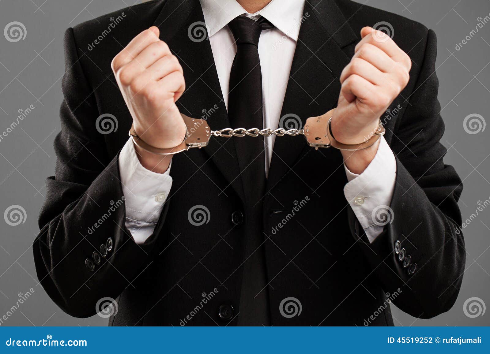 Businessman with Manacles on His Hands Stock Photo - Image of handcliff ...
