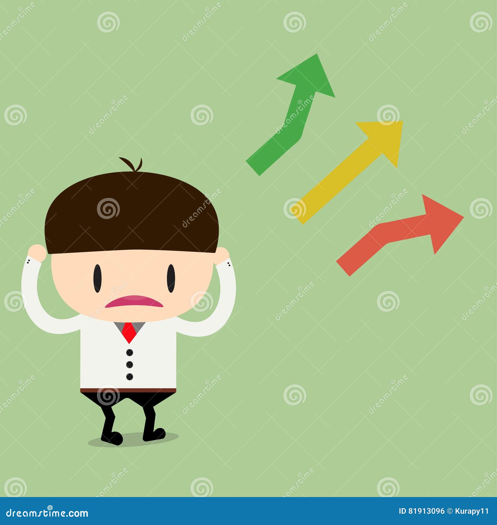 Businessman or Manager Chooses a Strategy, Future Direction To S Stock ...