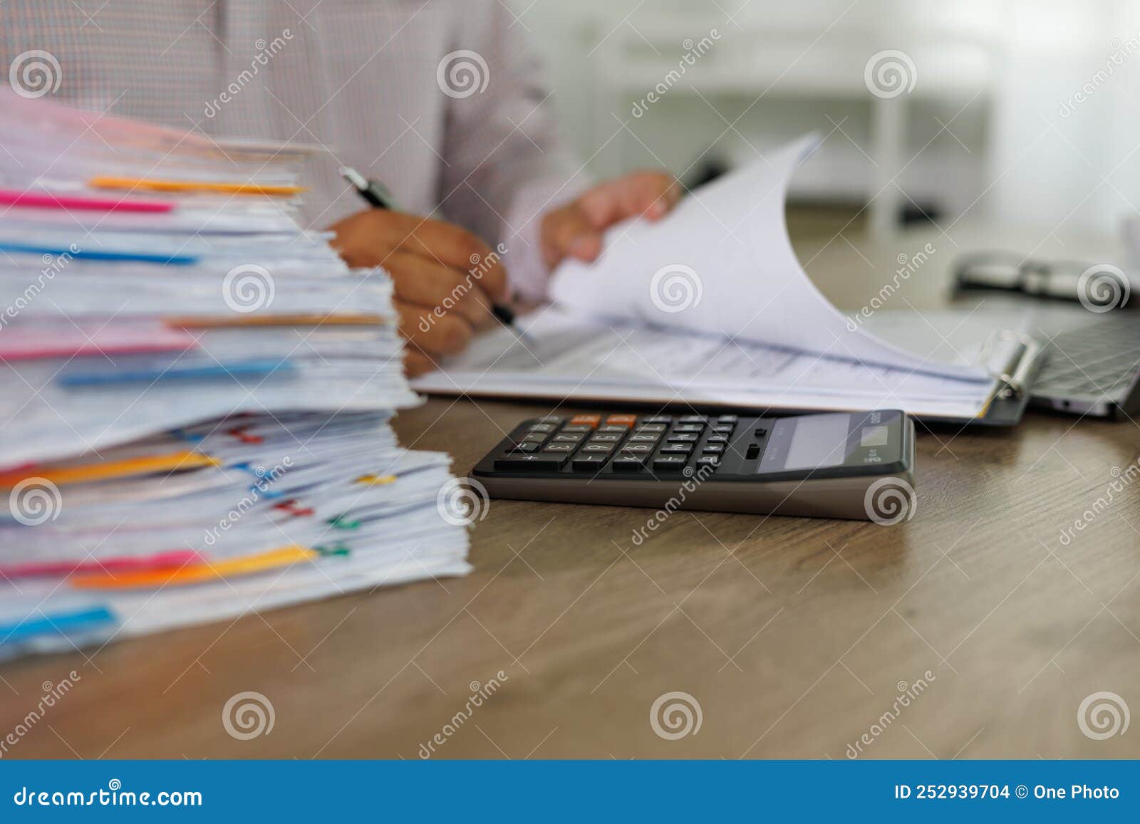 Businessman Manager Hands Writing Signing in Paperwork or Documentation ...