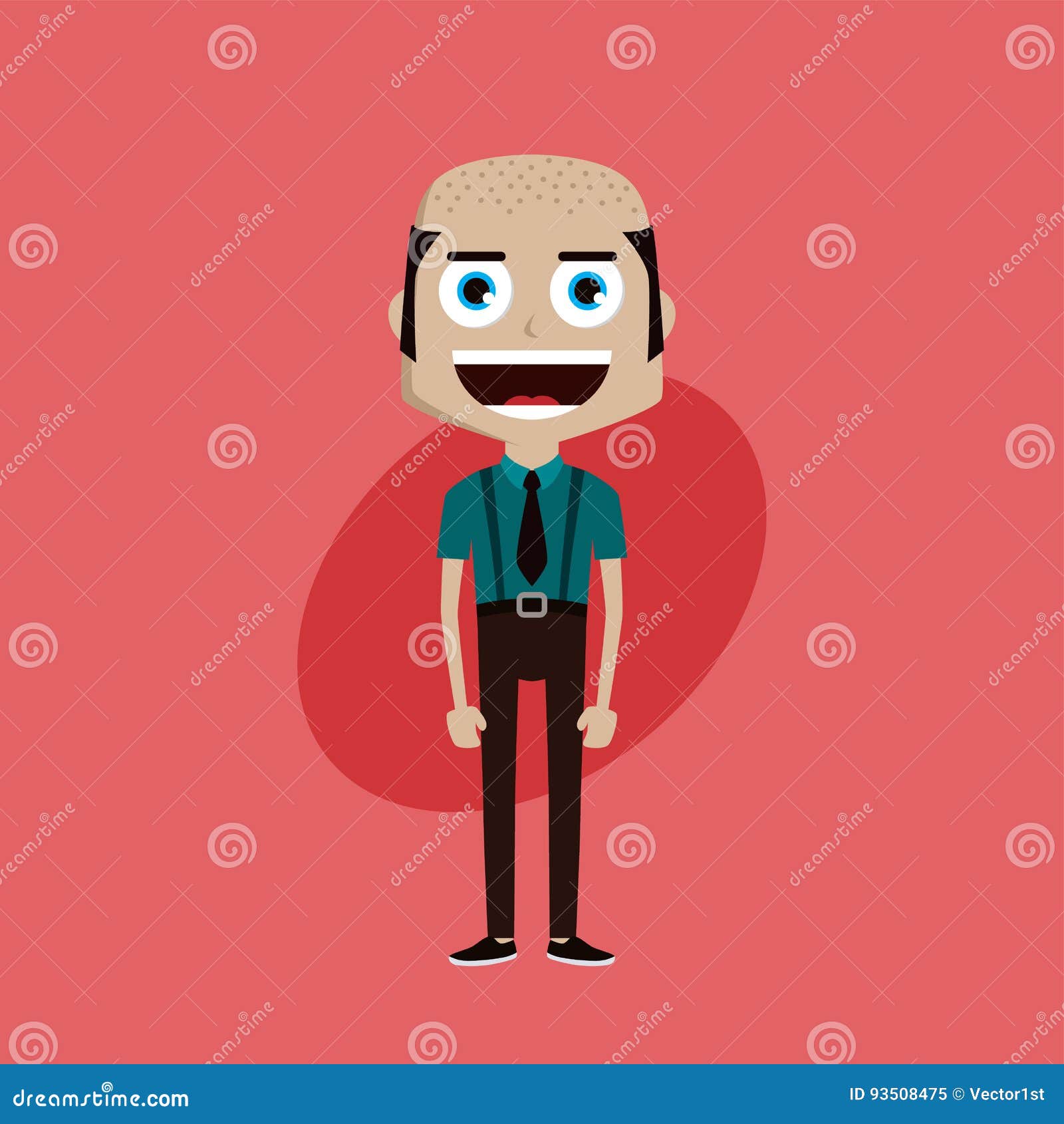 Businessman Manager at Work Cartoon Art Stock Vector - Illustration of ...