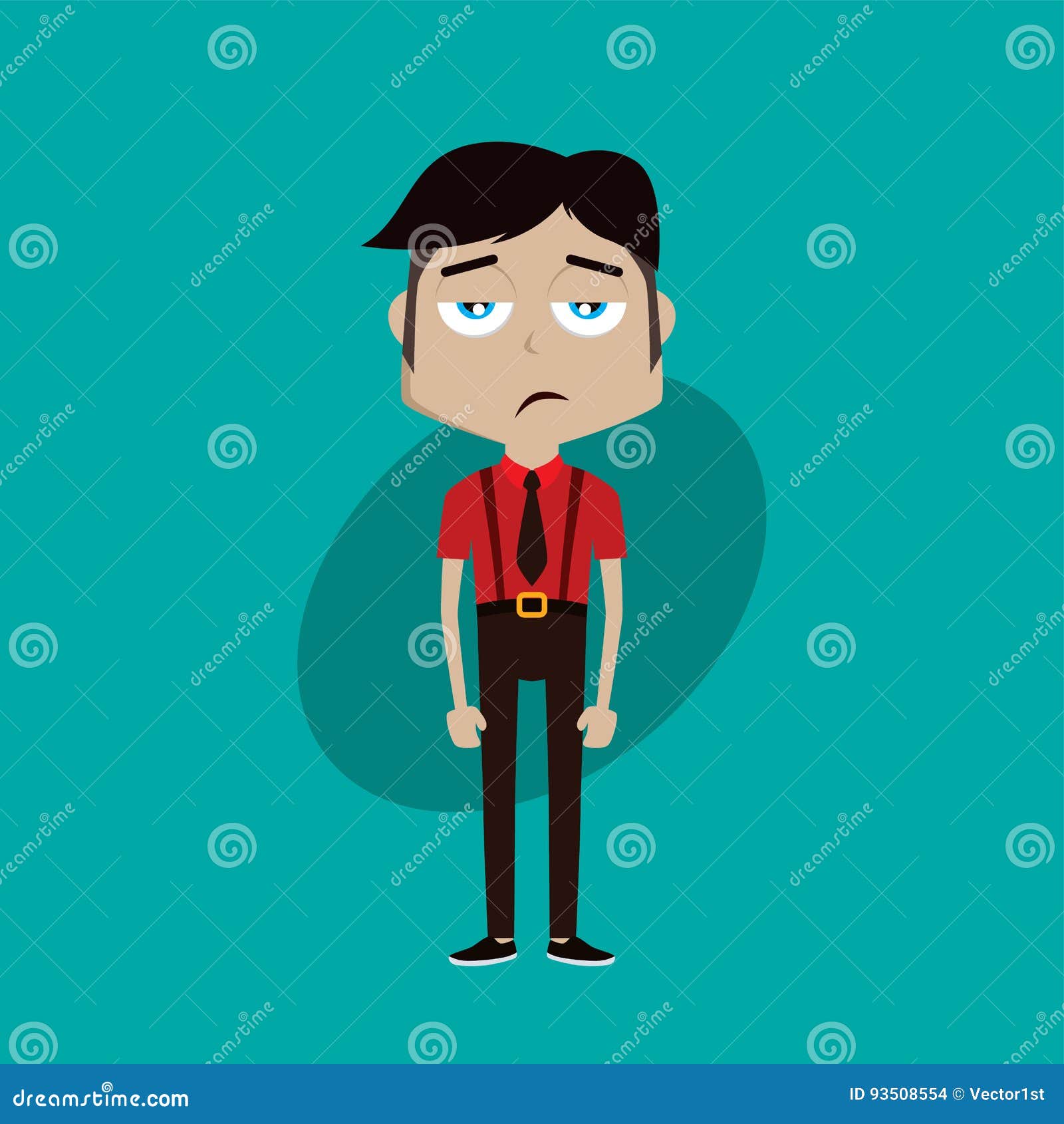 Businessman Manager at Work Cartoon Art Stock Vector - Illustration of ...