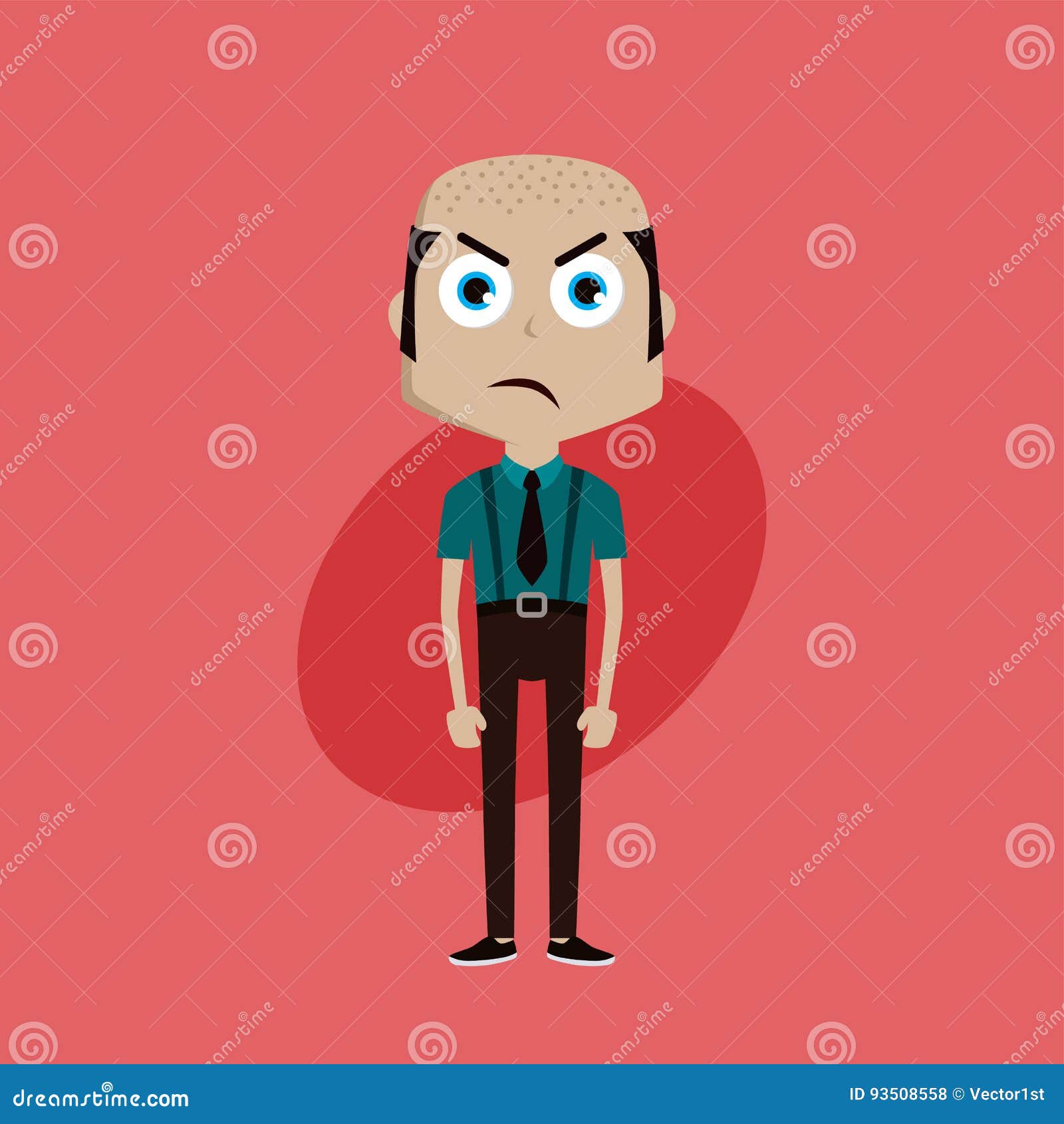 Businessman Manager at Work Cartoon Art Stock Vector - Illustration of ...