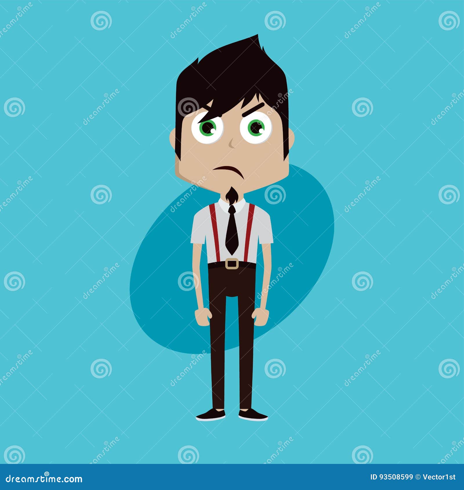 Businessman Manager at Work Cartoon Art Stock Vector - Illustration of ...