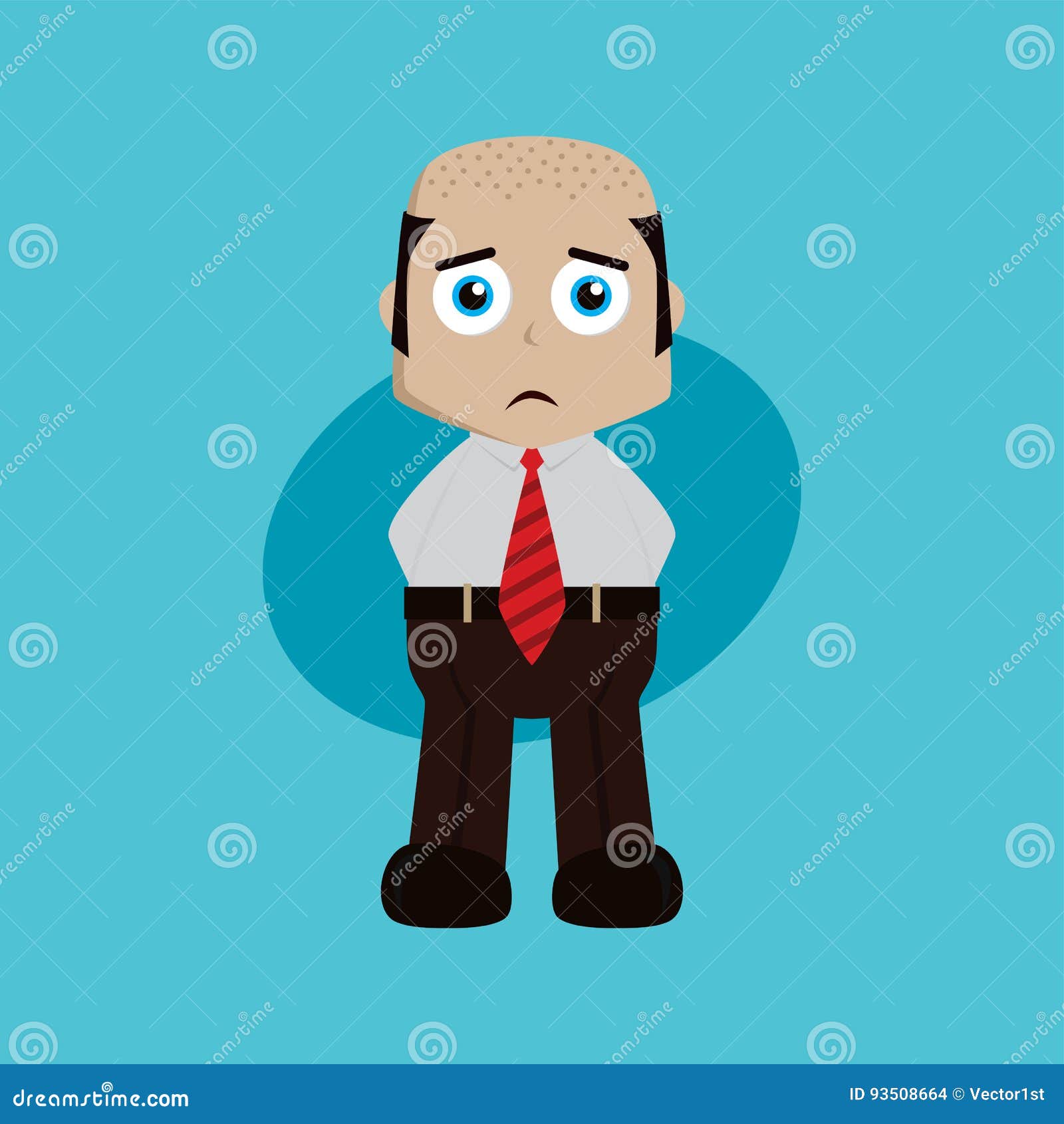 Businessman Manager at Work Cartoon Art Stock Vector - Illustration of ...