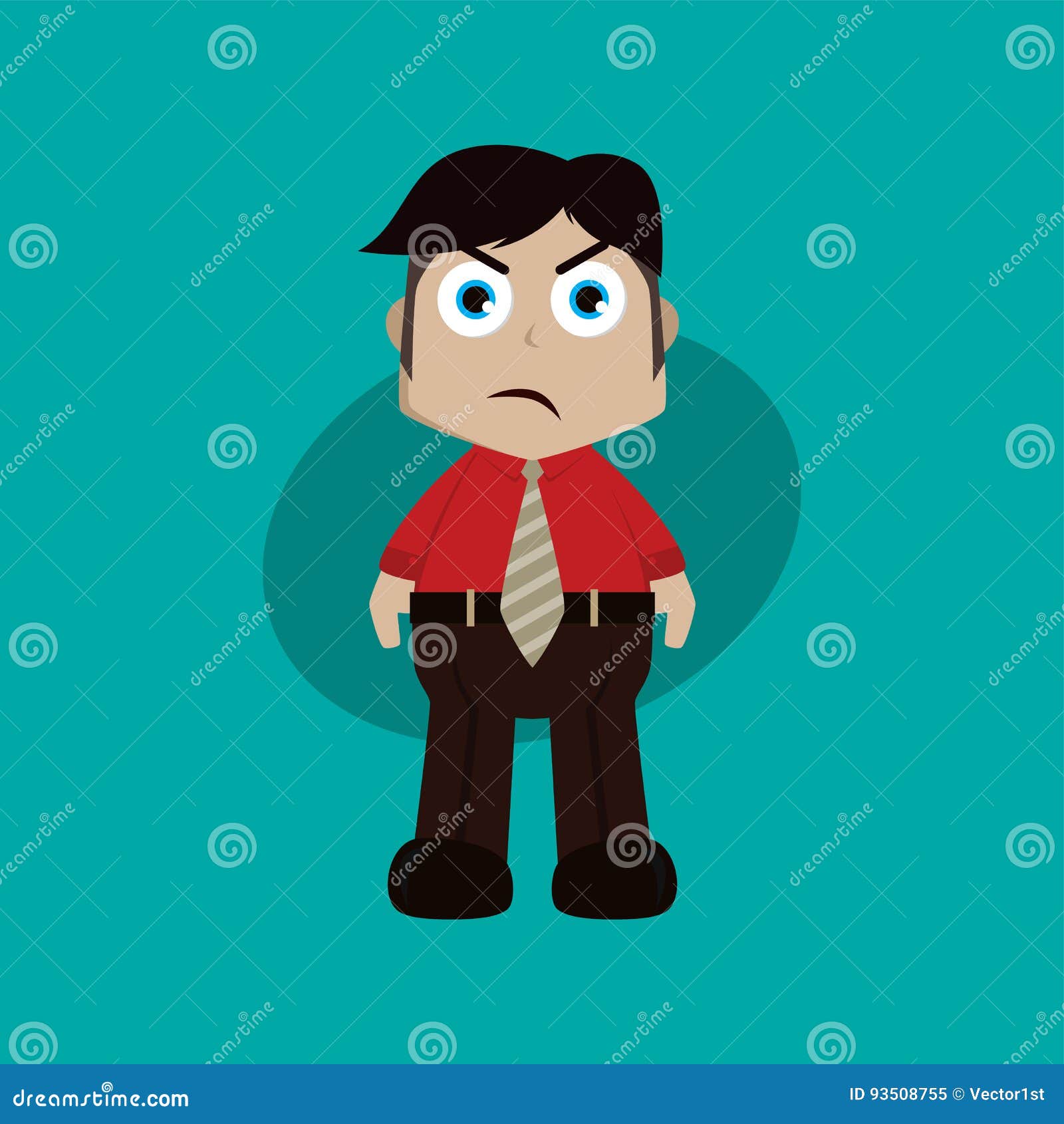 Businessman Manager at Work Cartoon Art Stock Vector - Illustration of ...