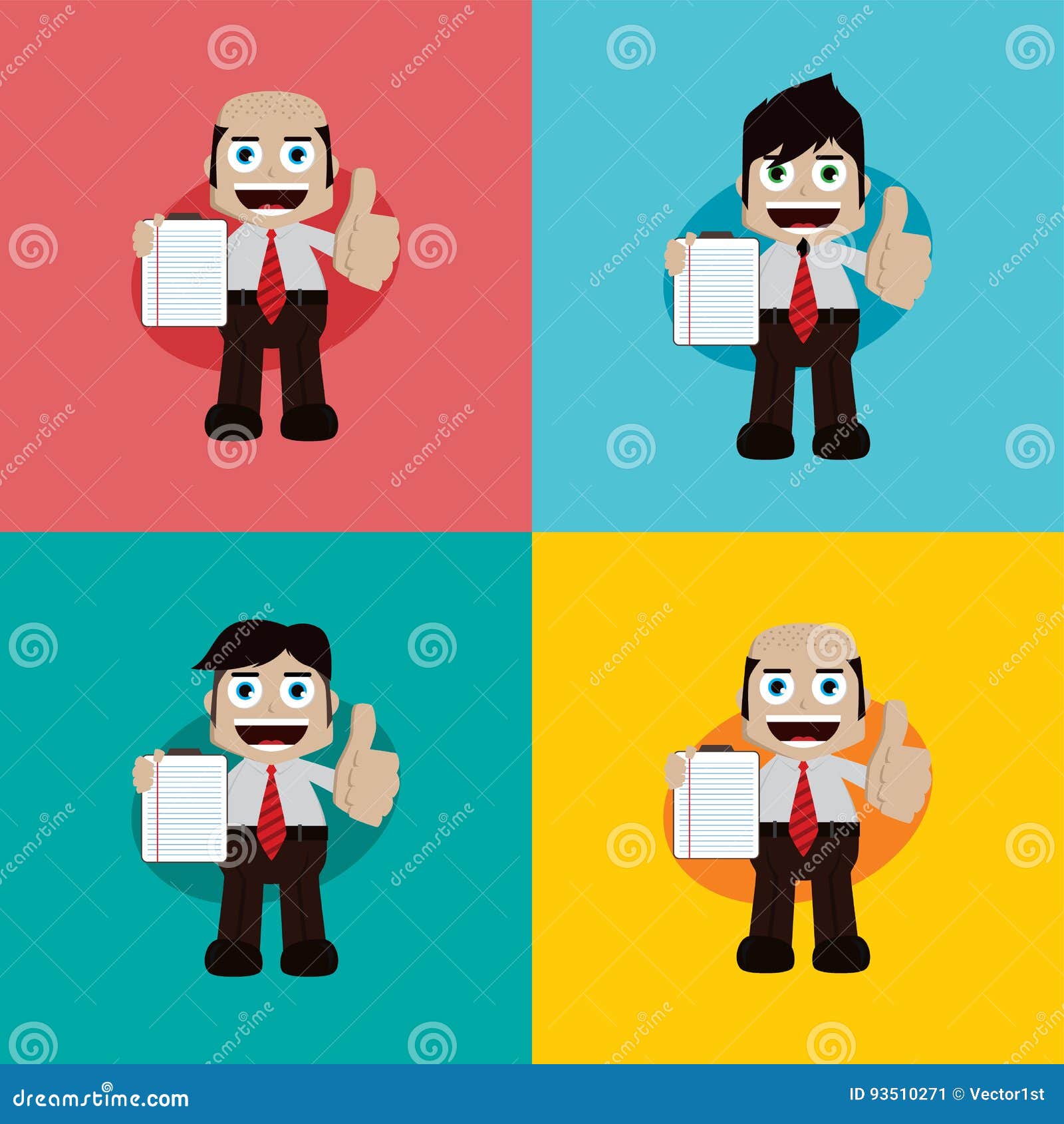 Businessman Manager at Work Cartoon Art Stock Vector - Illustration of ...