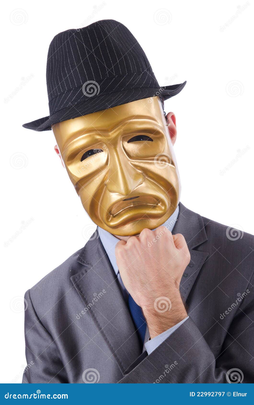 Businessman with Mask Concealing His Identity Stock Image - Image of ...