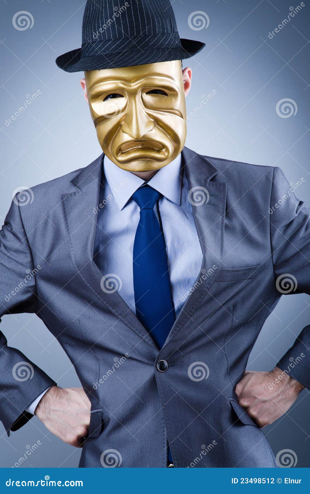 Businessman with Mask Concealing Identity Stock Photo - Image of ...