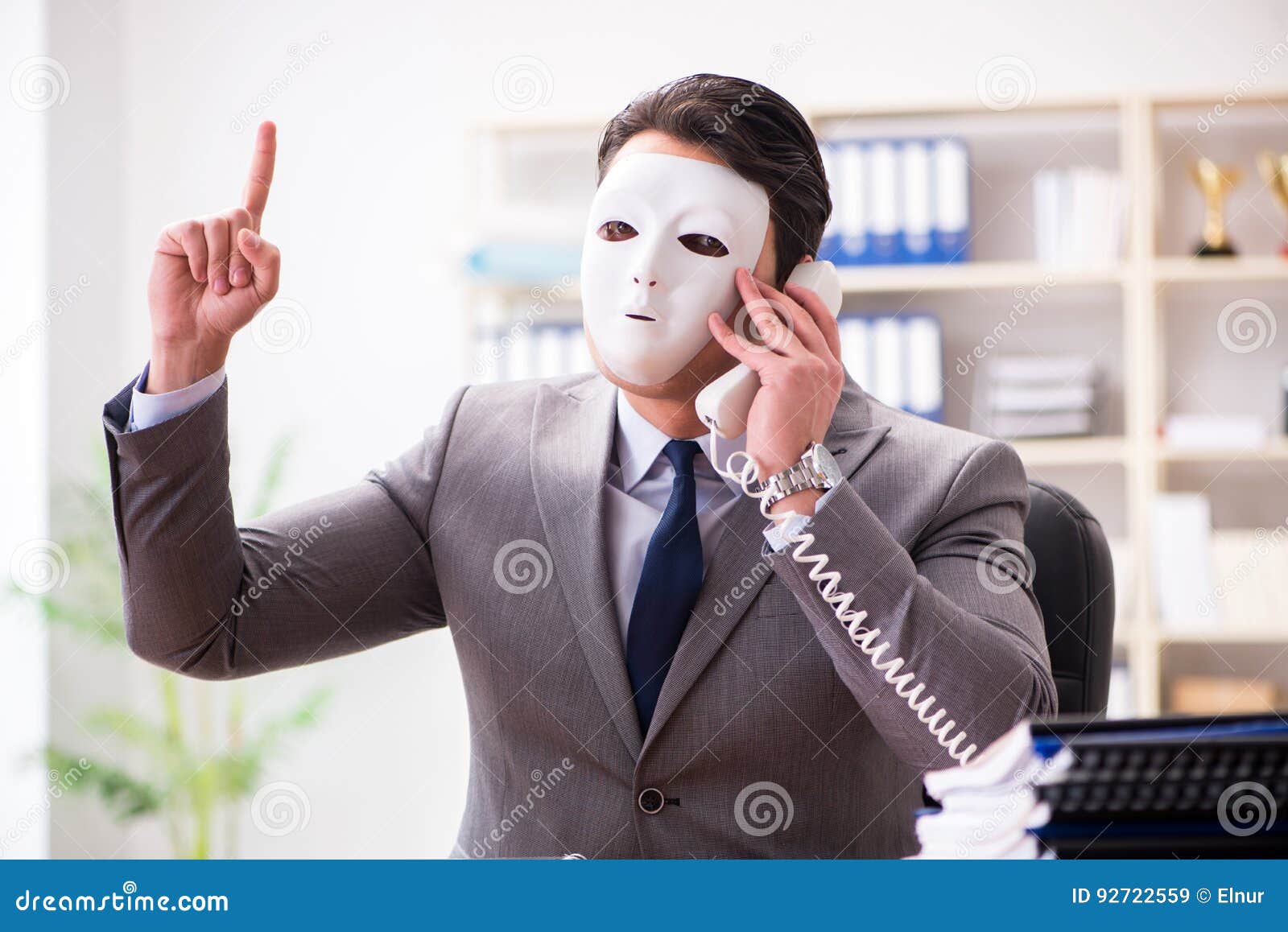 The Businessman with Mask in Office Hypocrisy Concept Stock Image ...