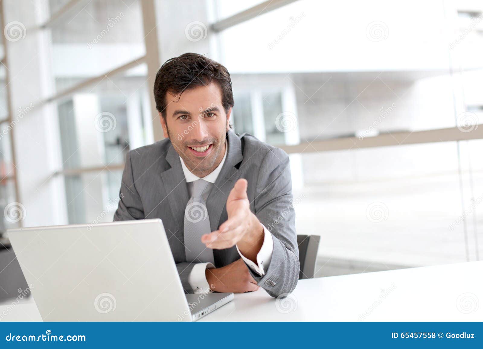 Businessman in Meeting Advising Client Stock Photo - Image of advising ...
