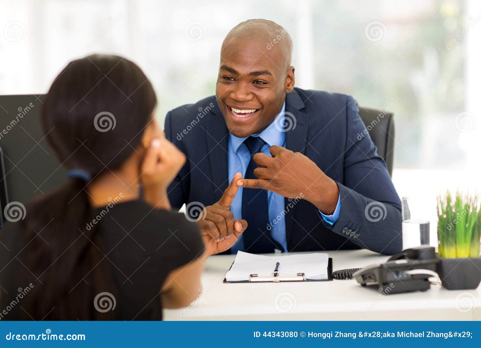 Businessman meeting client stock photo. Image of female - 44343080