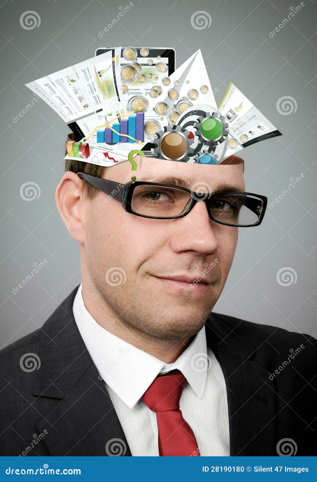 Businessman mind stock photo. Image of person, concept - 28190180