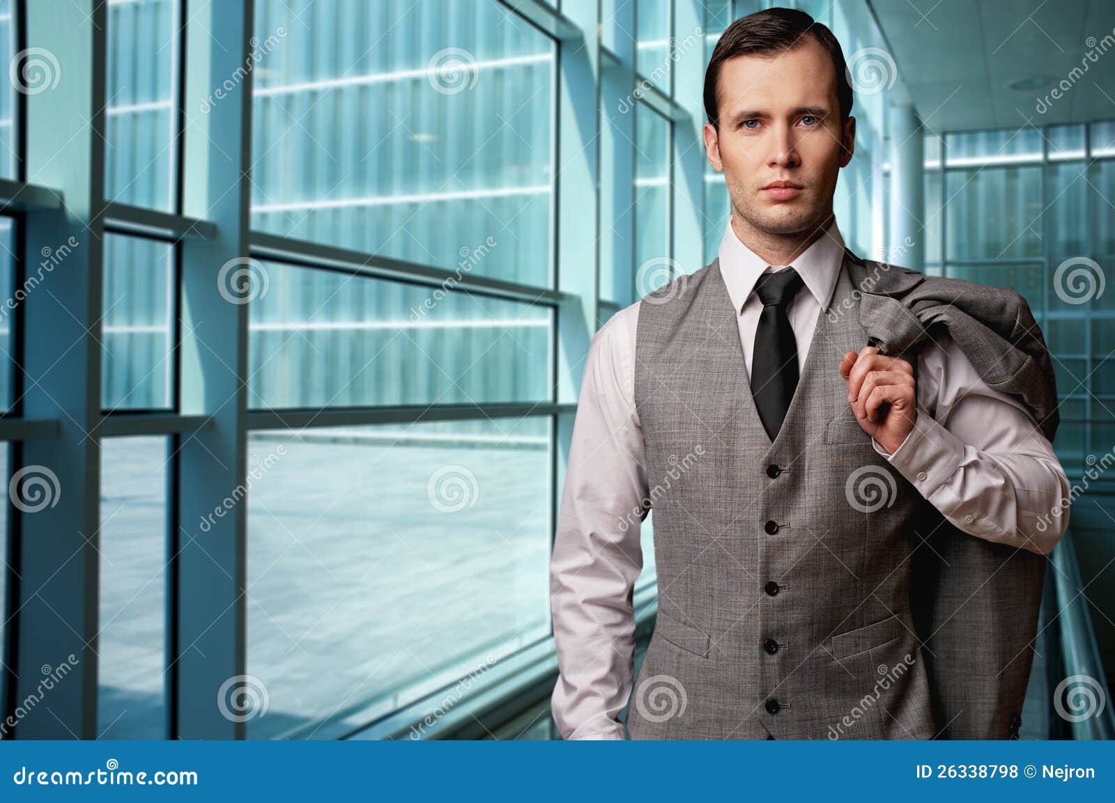 Businessman in a Modern Building Stock Photo - Image of confident ...