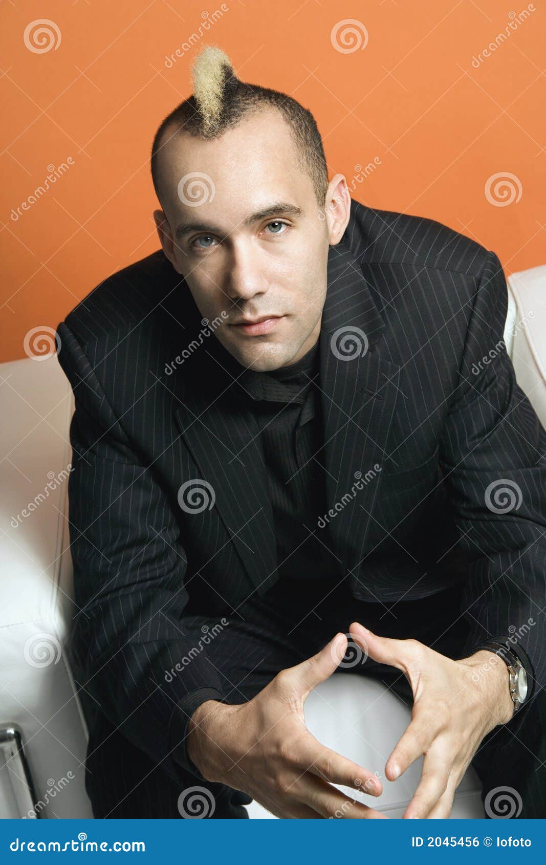 Businessman with mohawk. stock photo. Image of portrait - 2045456