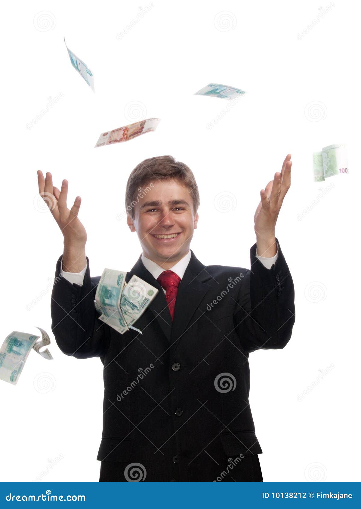 Businessman with money stock photo. Image of portrait - 10138212