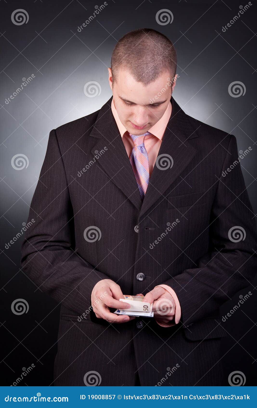 Businessman with money stock image. Image of corporation - 19008857