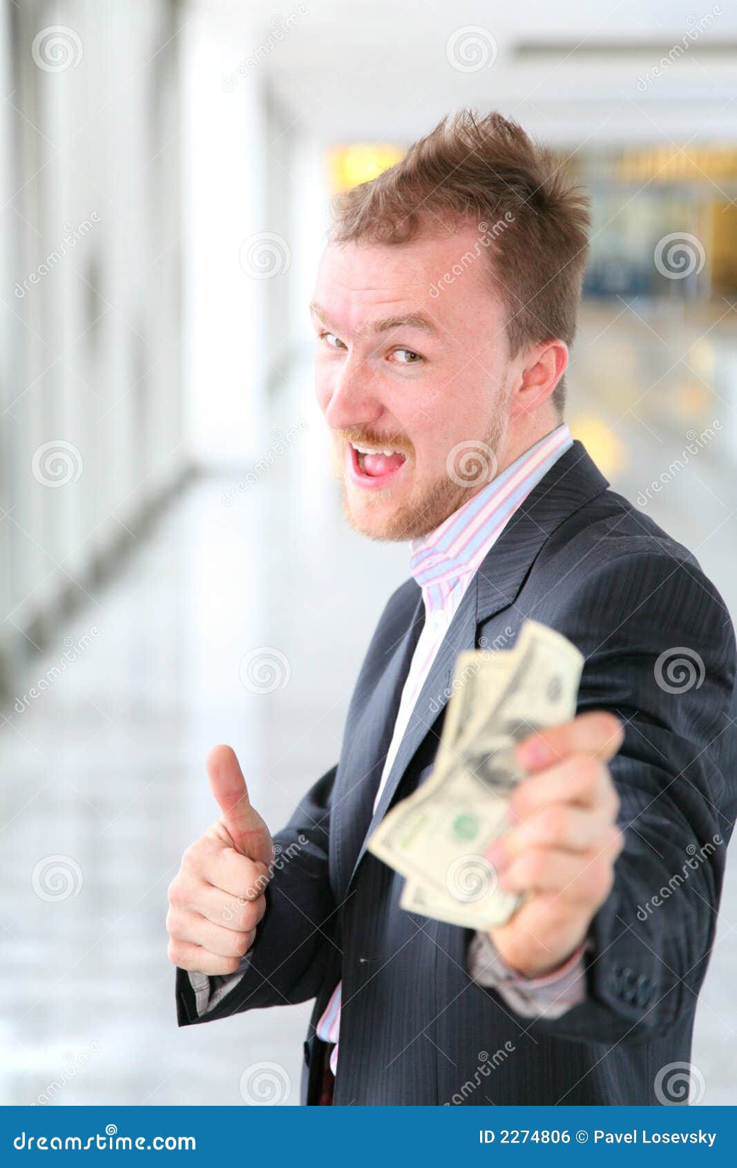 Businessman with money stock photo. Image of businessman - 2274806