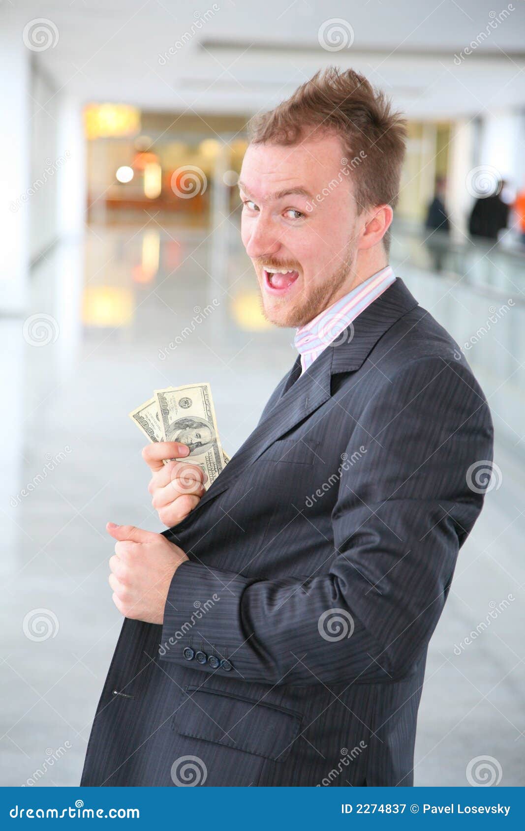 Businessman with money stock image. Image of finances - 2274837