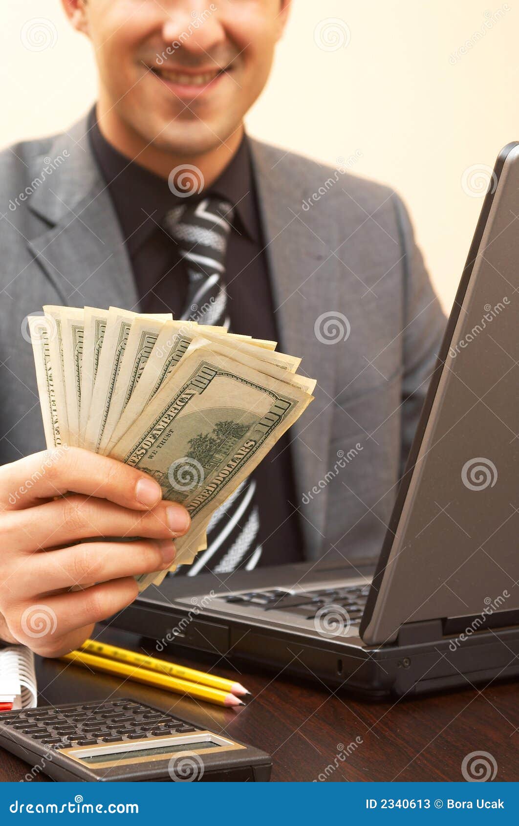 Businessman with money stock image. Image of spend, paying - 2340613