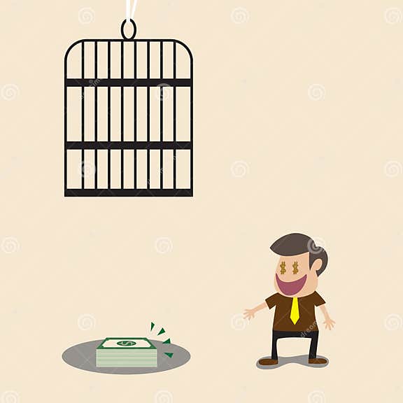 Businessman Money and Overhead Trap Stock Vector - Illustration of ... Businessman Money and Overhead Trap Stock Vector - Illustration of ...