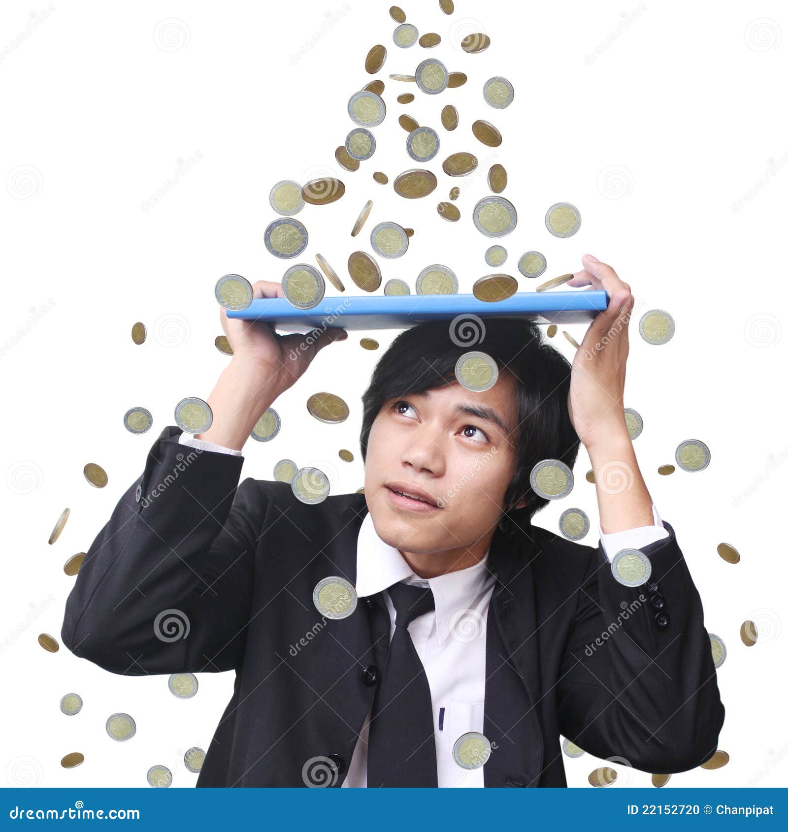 Businessman with Money Rain Stock Photo - Image of market, rain: 22152720