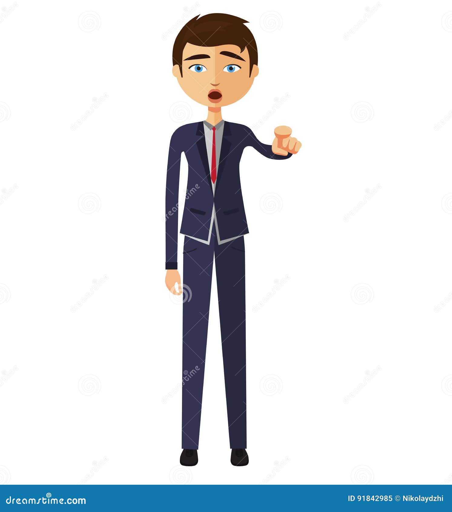 Businessman Motivation Flat Cartoon Illustration Stock Illustration ...