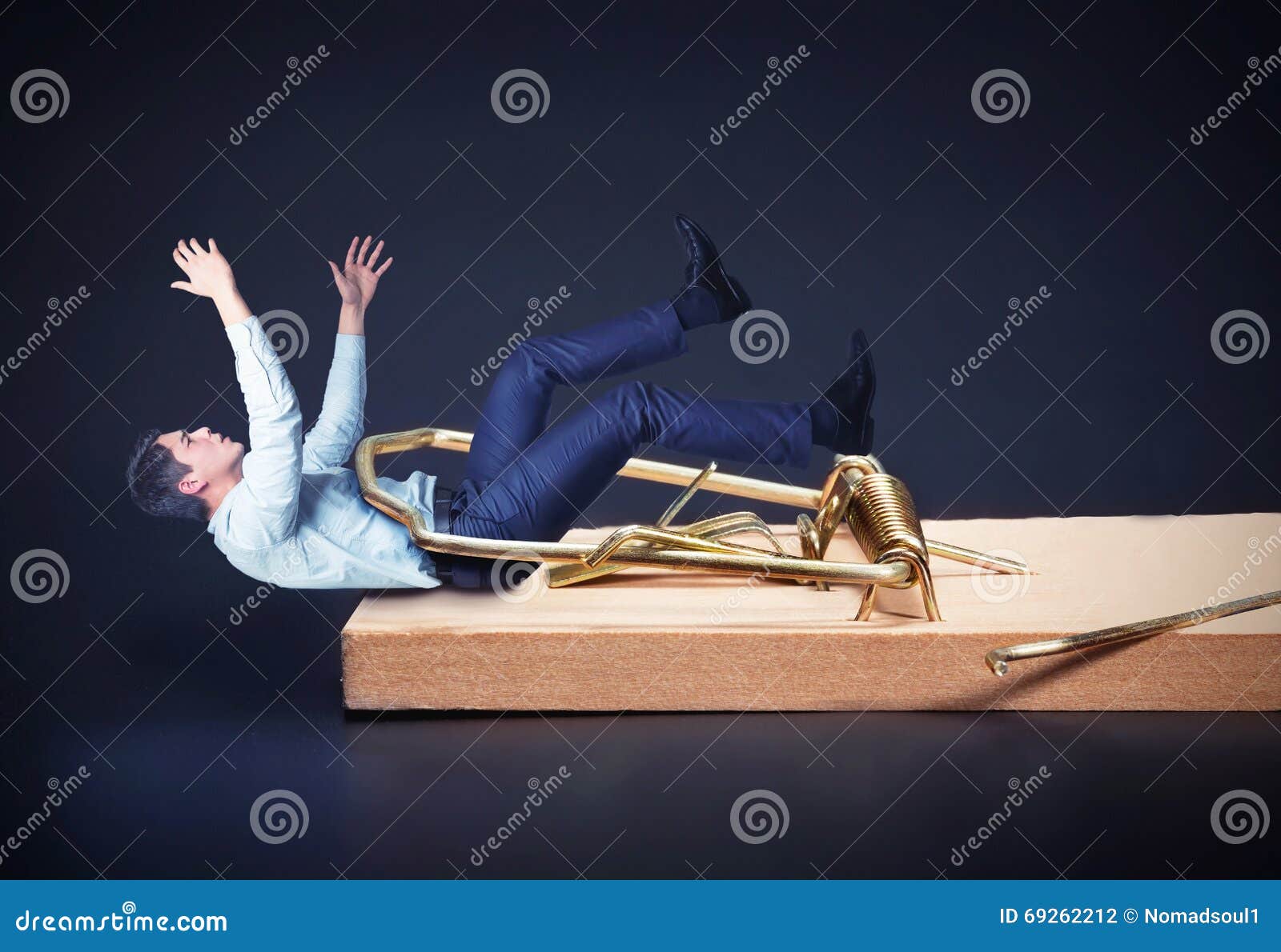 Businessman in the Mouse-trap Stock Photo - Image of dangerous ...