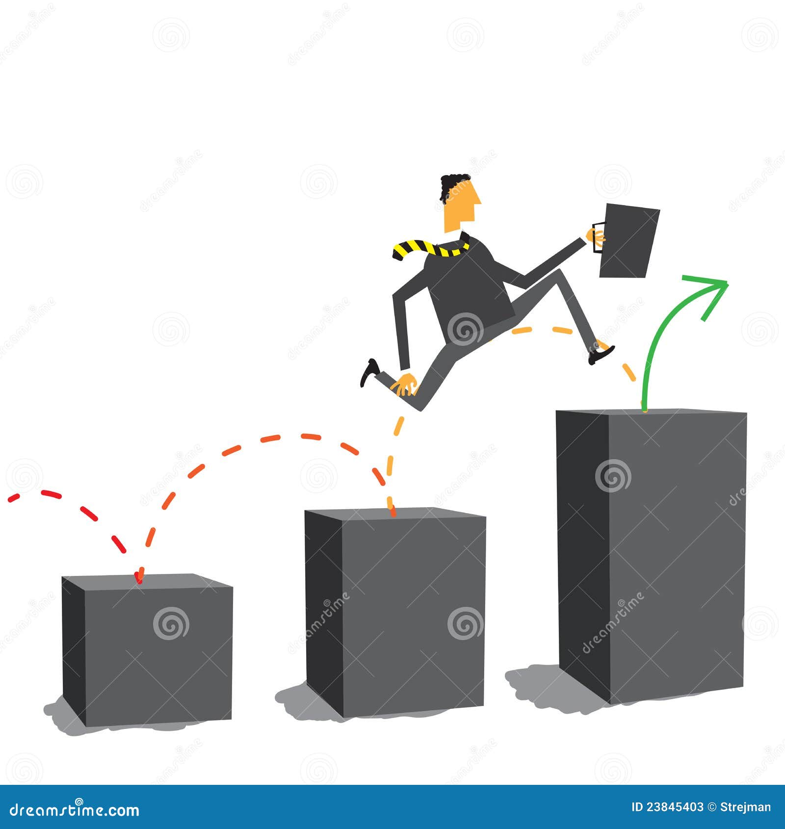 Businessman Moving Forward No Matter What Stock Vector - Illustration ...