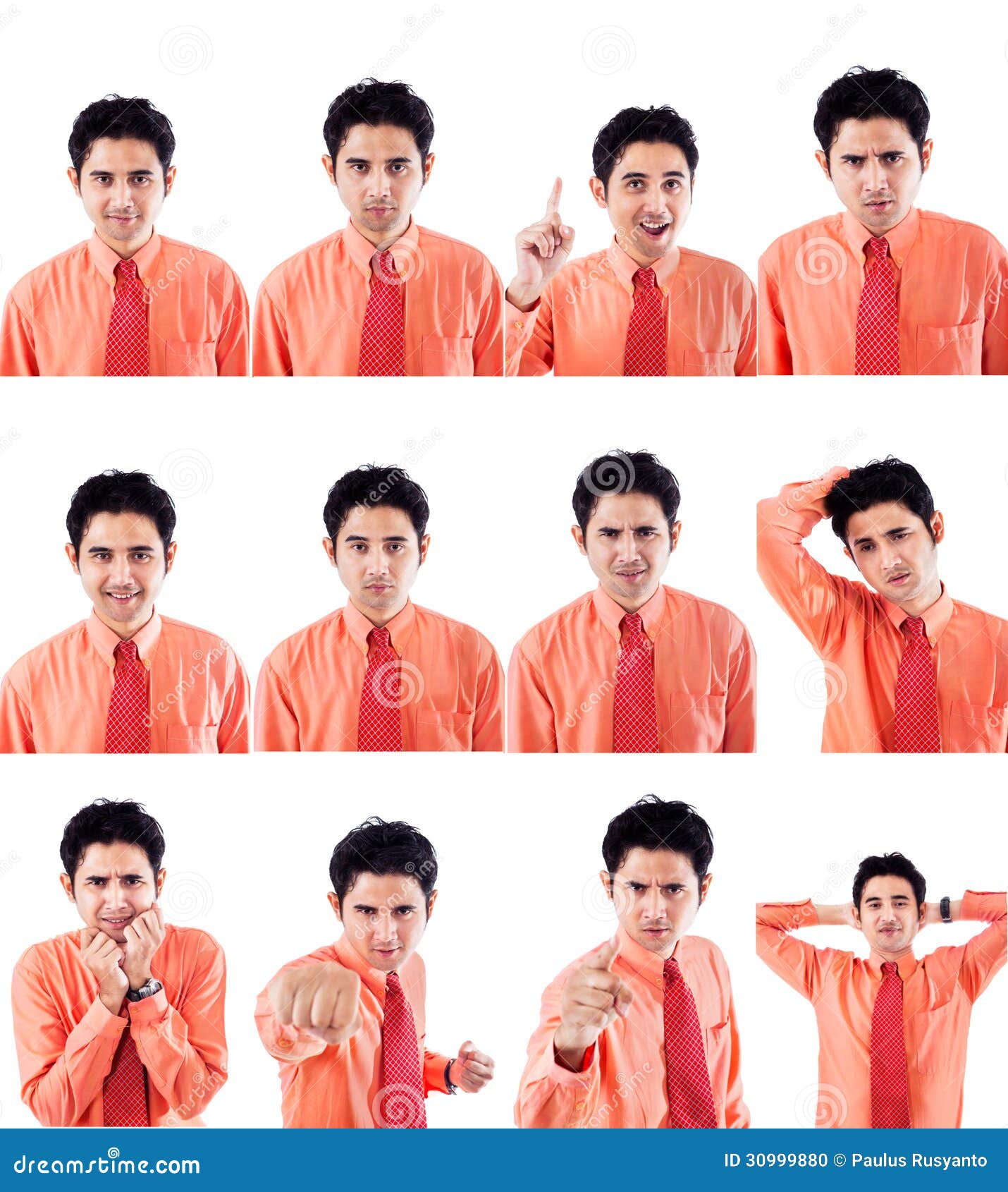 Businessman Multi Face - Isolated Stock Photo - Image of expression ...