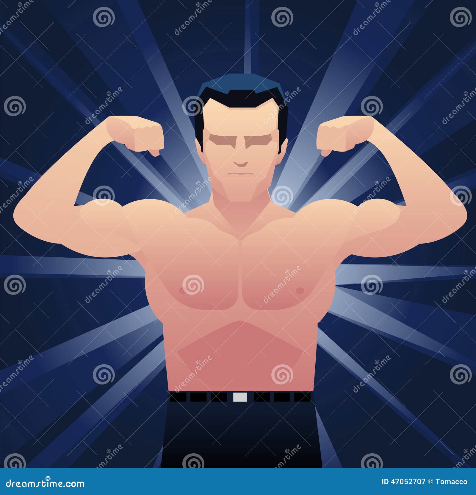 Businessman muscles stock illustration. Illustration of build - 47052707