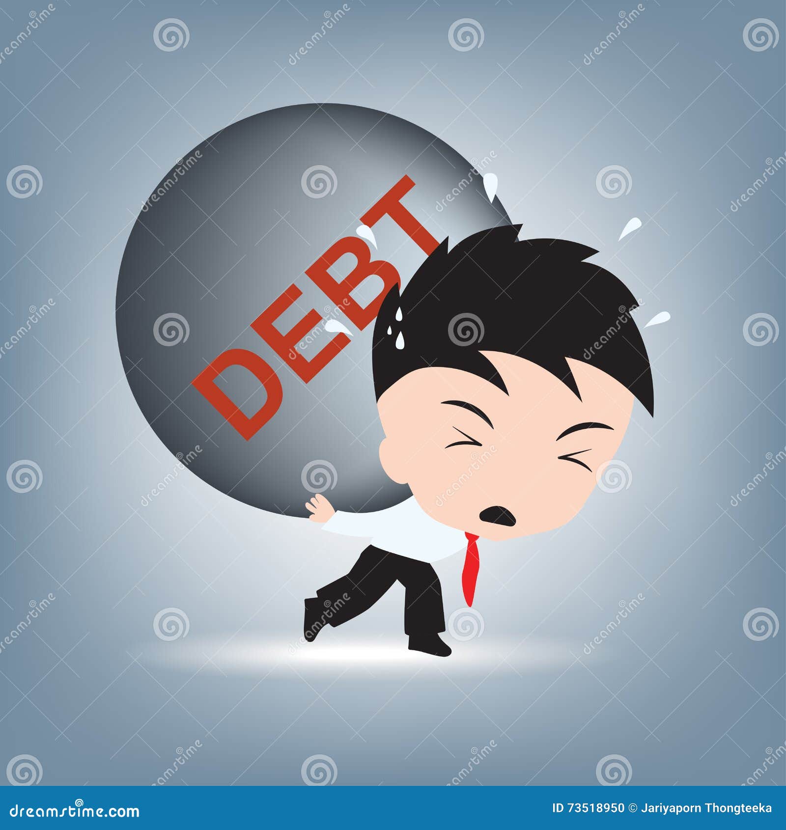 Businessman Need Help with Debt Burden on His Shoulder, Financial ...
