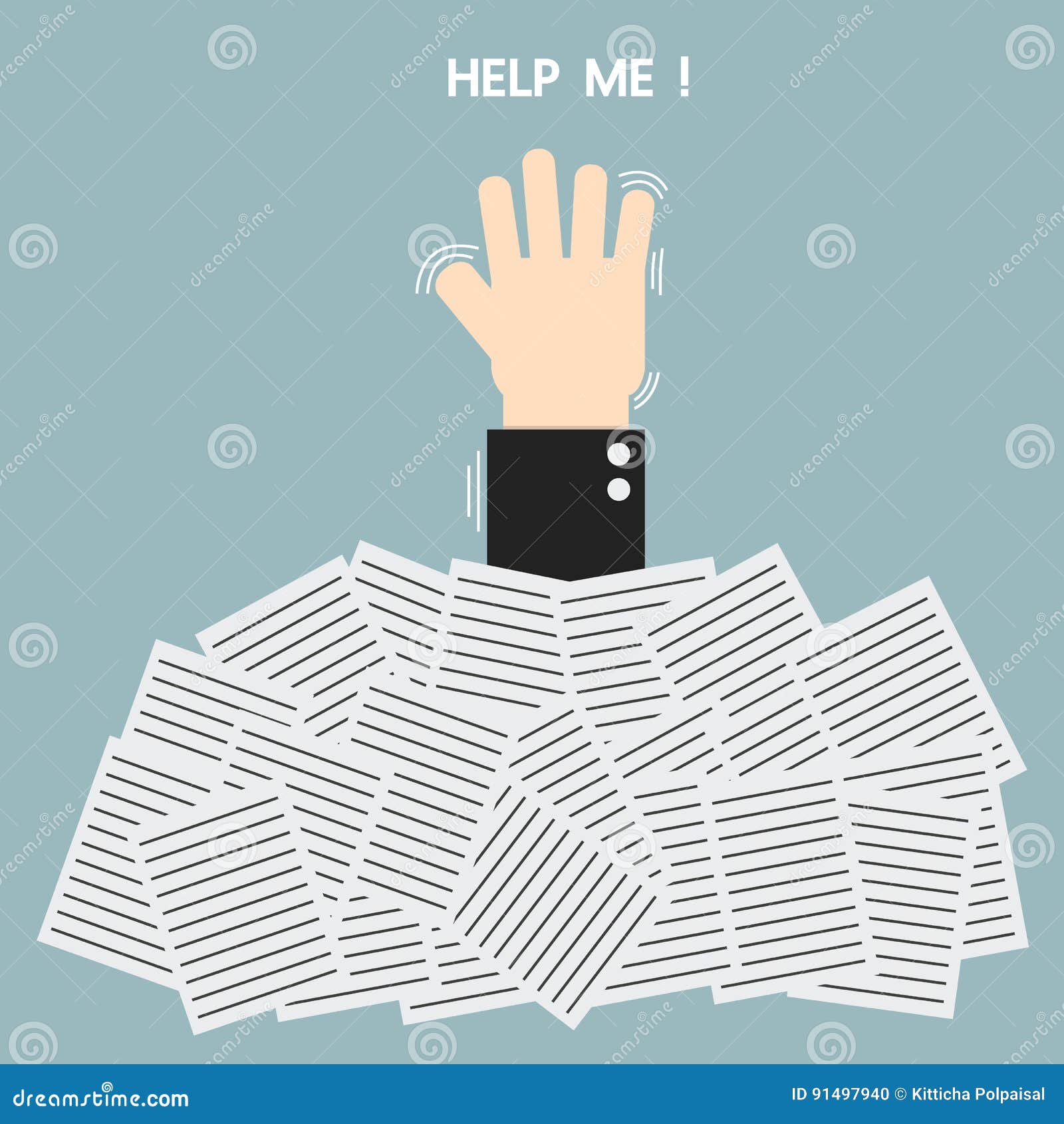 Businessman Need Help Under a Lot of White Paper Stock Vector ... Businessman Need Help Under a Lot of White Paper Stock Vector ...