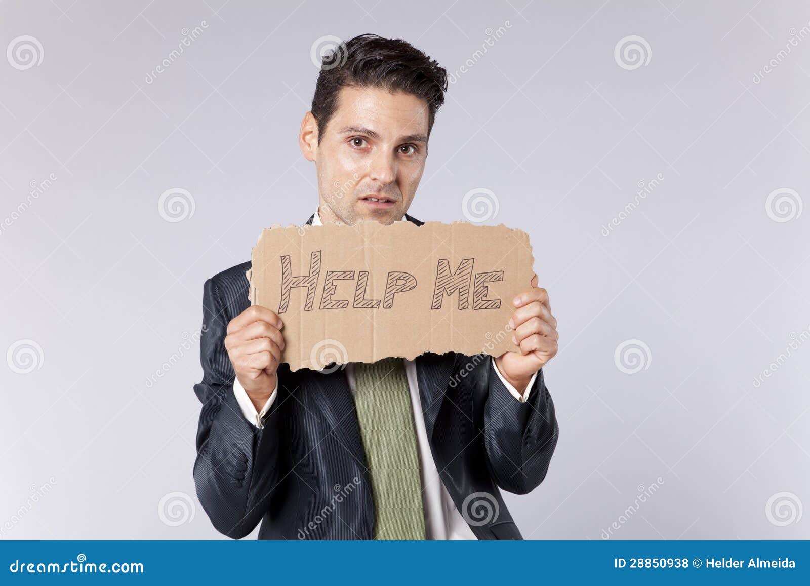 Businessman that Need Some Help Stock Photo - Image of formal, business ...