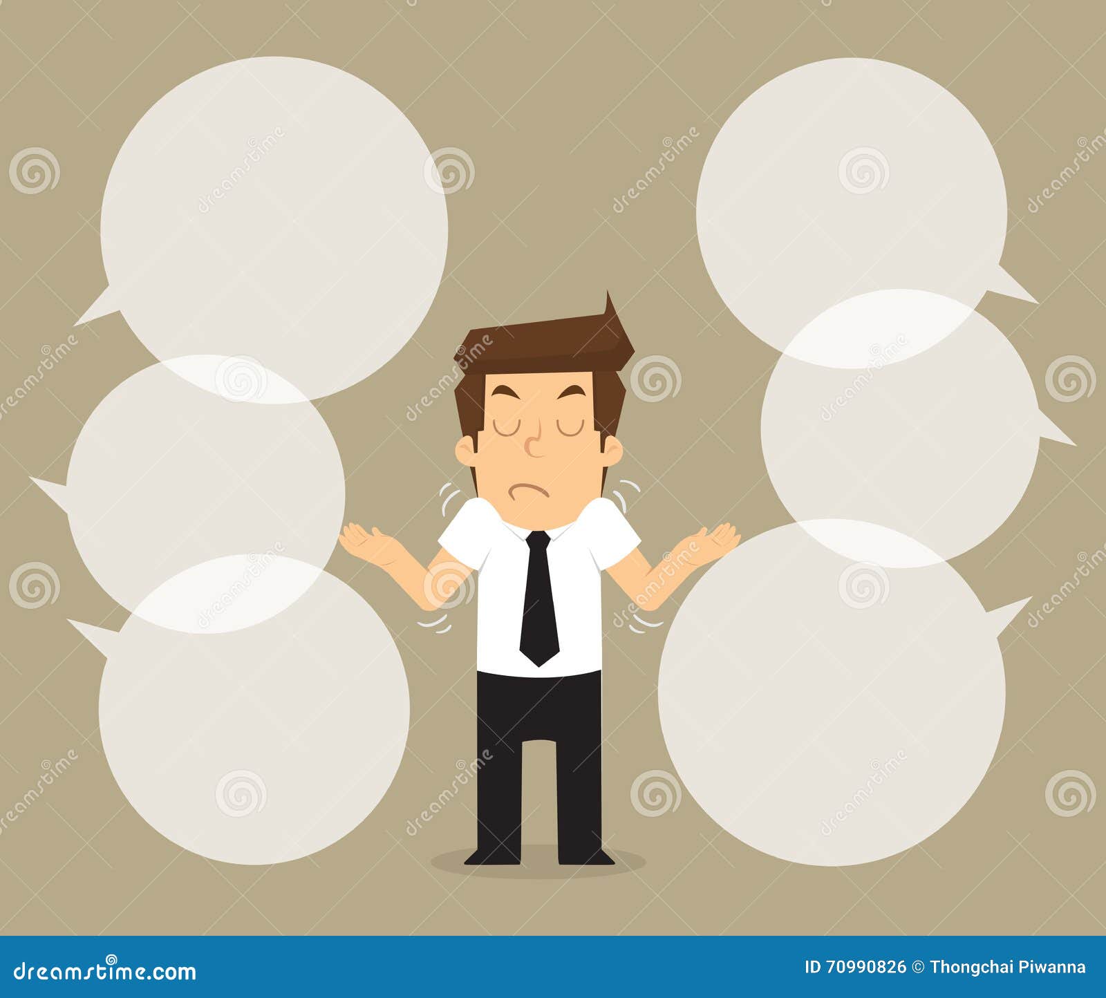 Interested Businessman With Hands On Waist Gesture Cartoon Vector ...