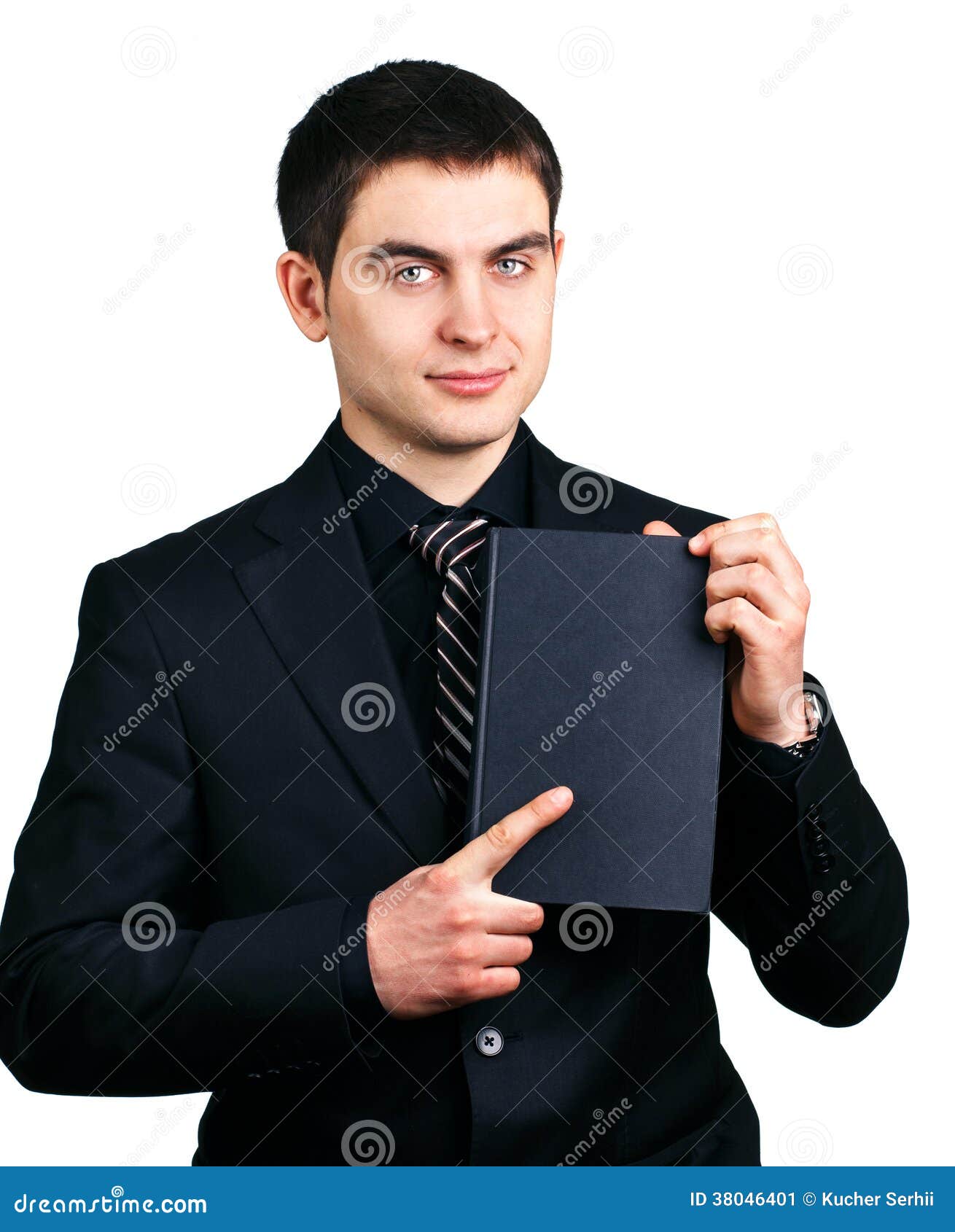 Businessman with a Notebook Stock Image - Image of hair, notebook: 38046401