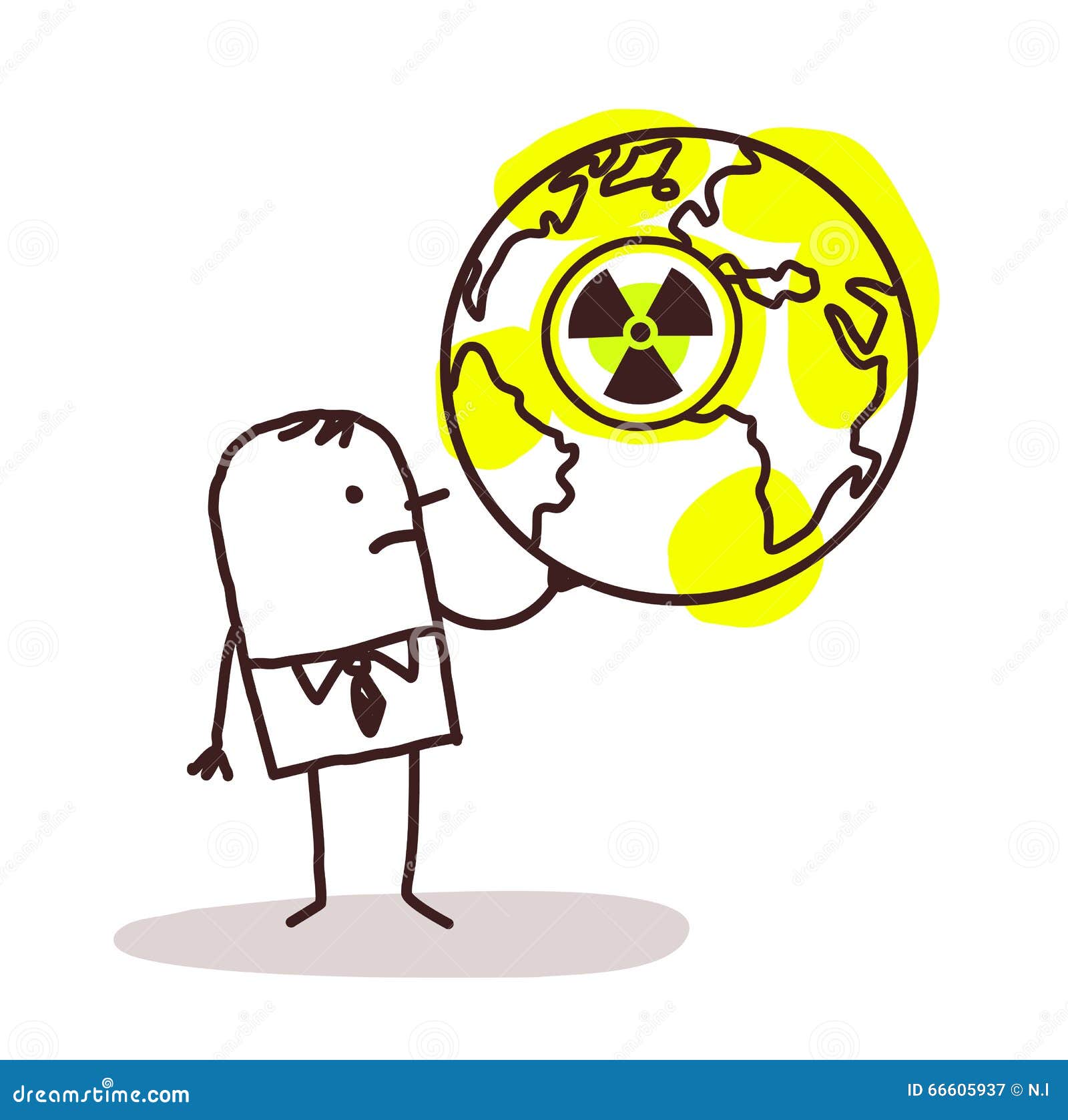 Radioactivity And World Map Vector Illustration | CartoonDealer.com ...