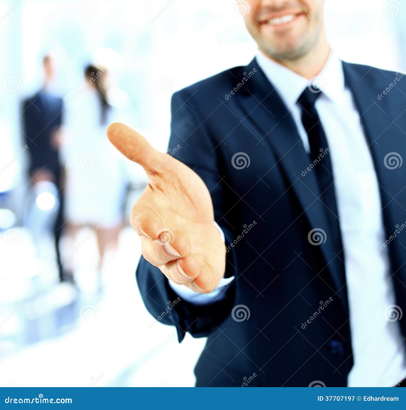 Businessman Offering a Handshake Stock Image - Image of company, adult ...