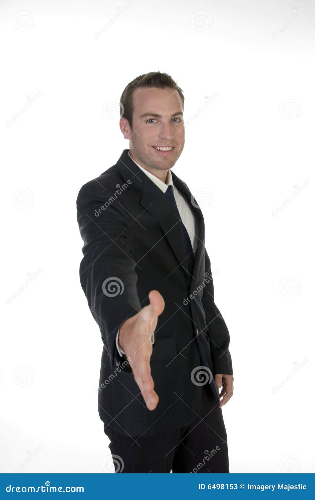 Businessman Offering Handshake Stock Image - Image of handshake, studio ...
