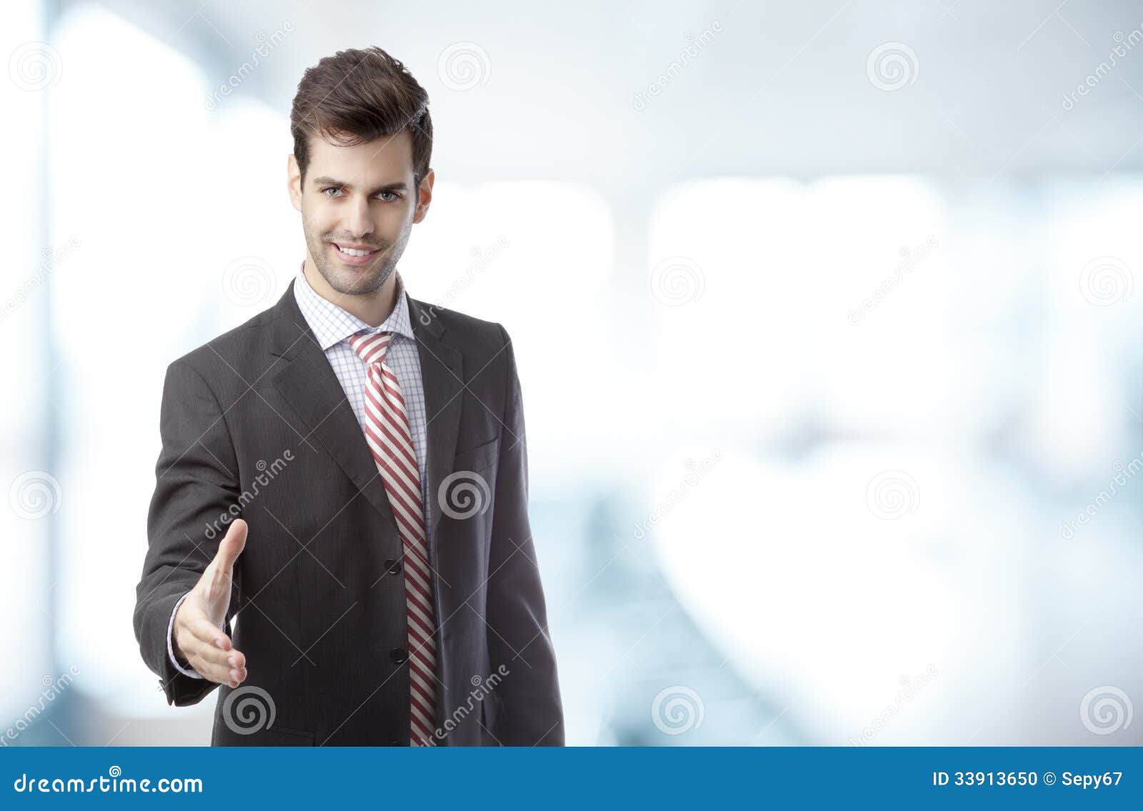 Businessman Offering for Handshake Stock Photo - Image of office ...