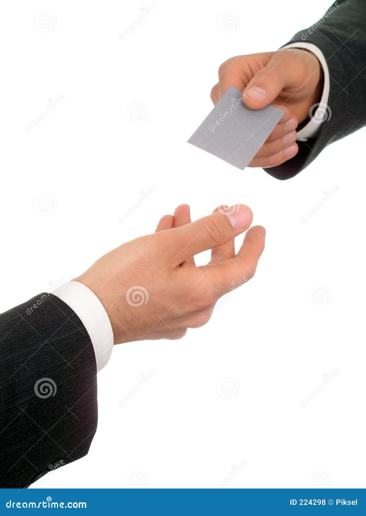 Businessman Offering His Business Card Stock Photo - Image of ...