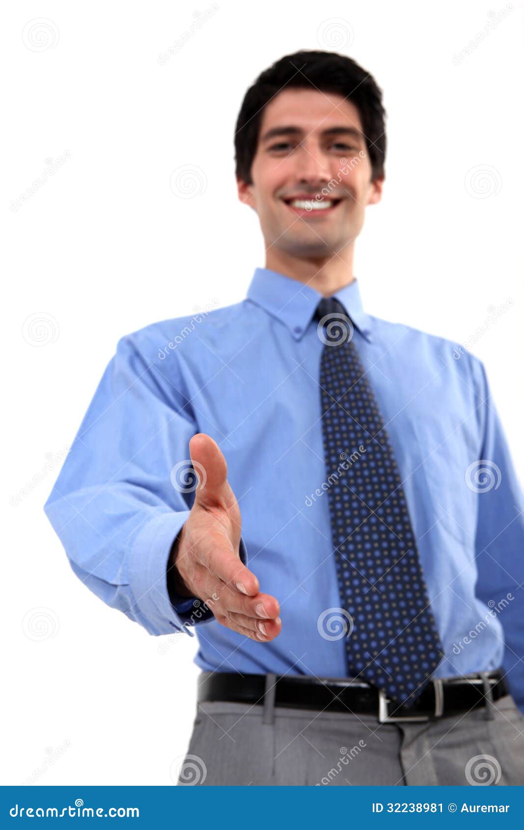 Businessman Offering His Hand Stock Image - Image of office, boss: 32238981