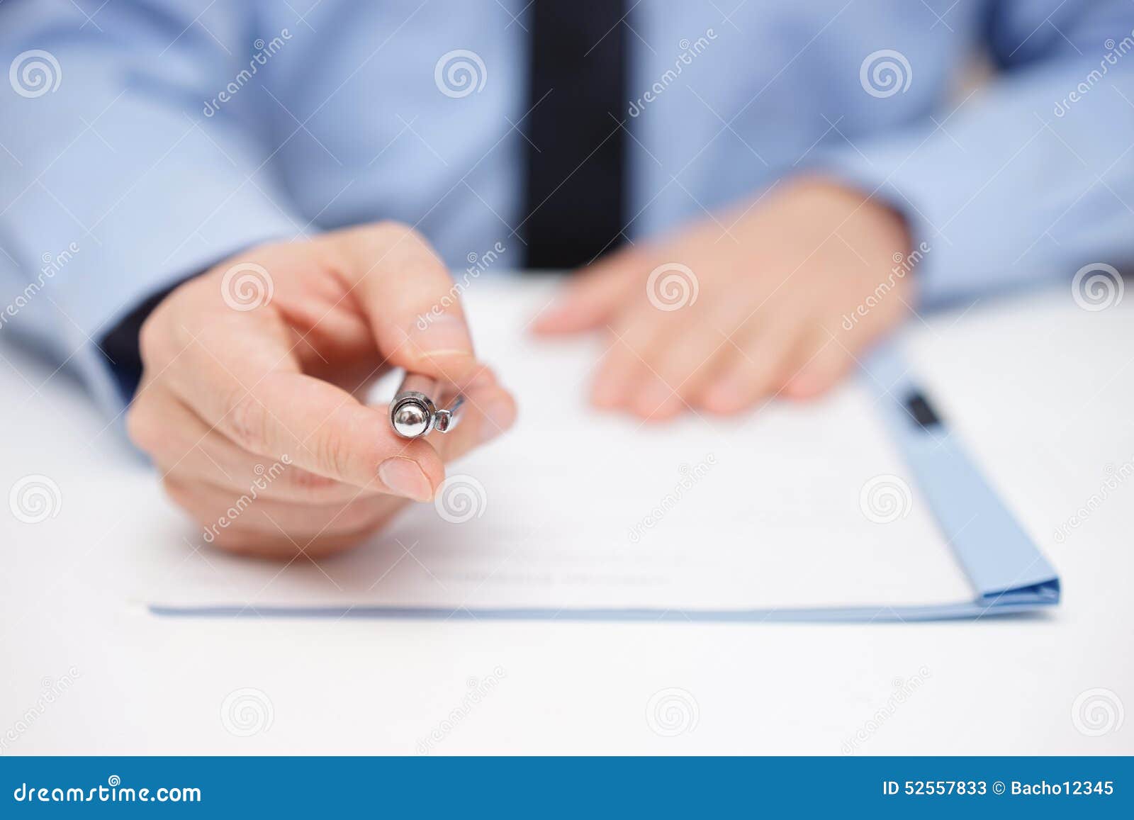 Businessman Offering Pen To Sign Stock Image - Image of loan ...