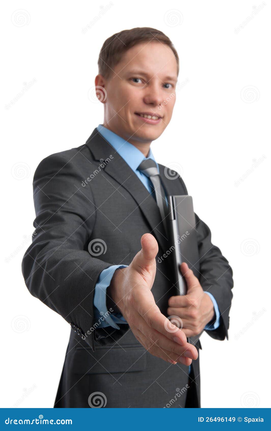 Businessman is Offering To Shake Hand Stock Image - Image of cheerful ...