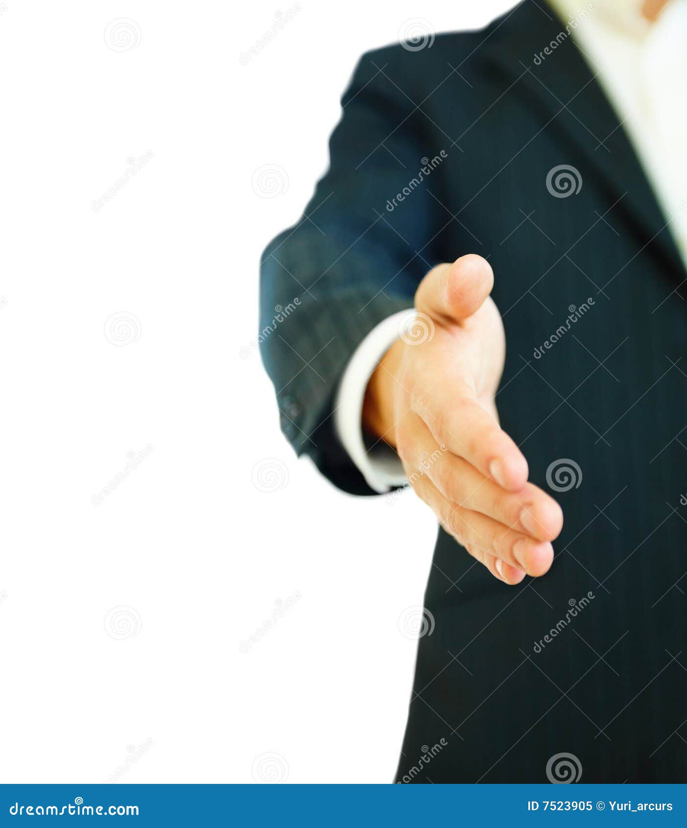 Businessman Offering To Shake Your Hand Stock Image - Image of copy ...