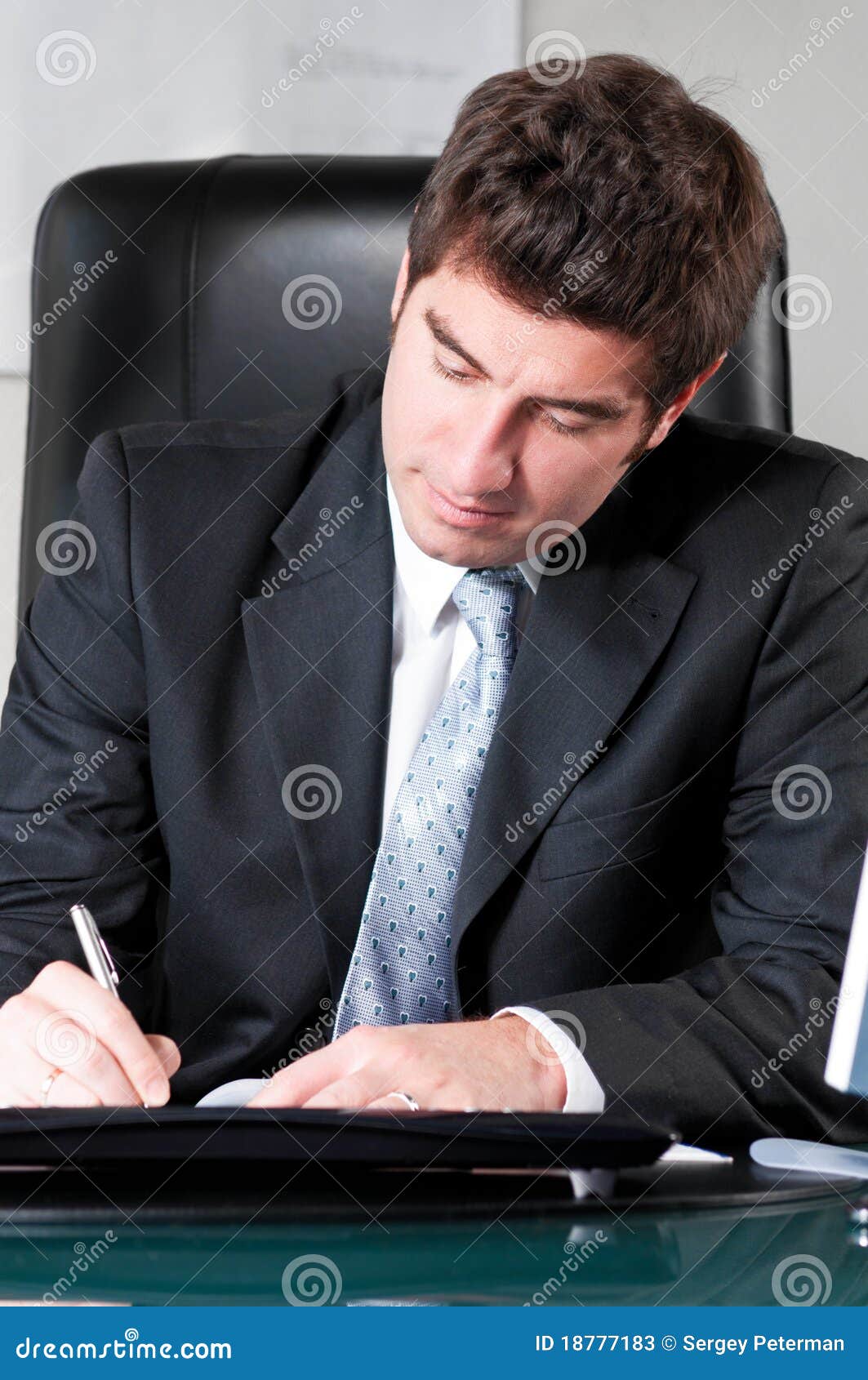 Businessman at office stock image. Image of desk, businessman - 18777183