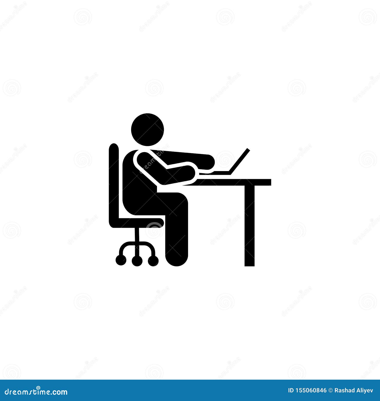 Businessman, Office, Work Icon. Element of daily Routine Icon Stock ...